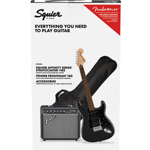 Squier Affinity Series Stratocaster HHS Electric Guitar Package - Fender